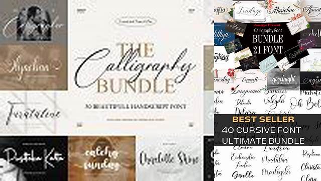 40 Stunning Calligraphy Fonts Bundle