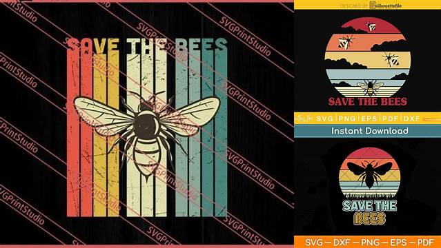 Bee-utiful SVG Files: Save The Bees & Retro Designs!