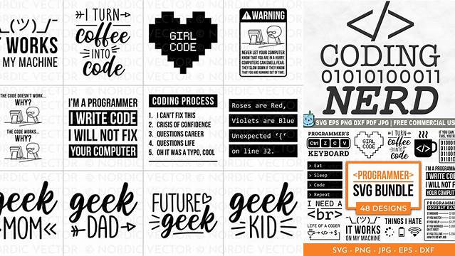 Coding Nerd SVG: Free Cut Files For Crafty Nerds