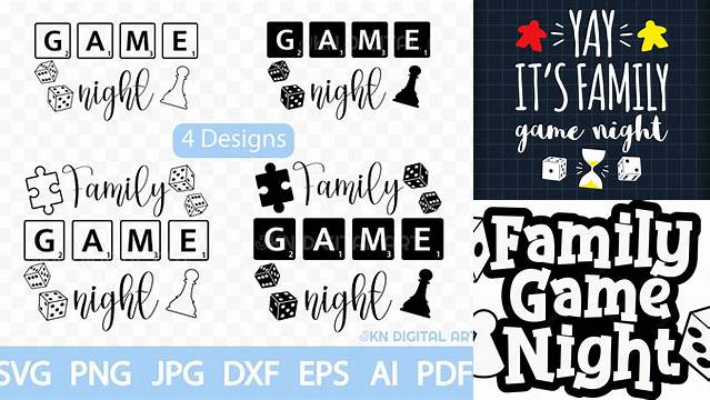 Family Game Night SVG: Cricut & Silhouette Fun
