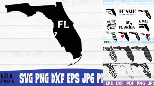 Florida SVG Cut Files: State Shape Designs & Lettering