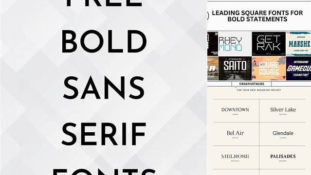Free Bold Serif Fonts: Make A Statement In 2024