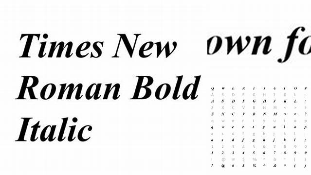 Download Free Fonts: Times New Roman Bold Italic