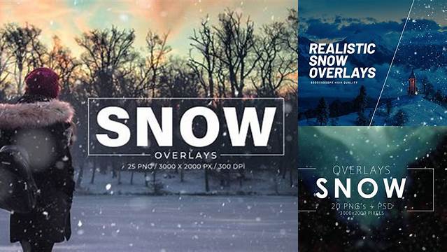 Free Realistic Snow Photoshop Overlays PSD Mockup