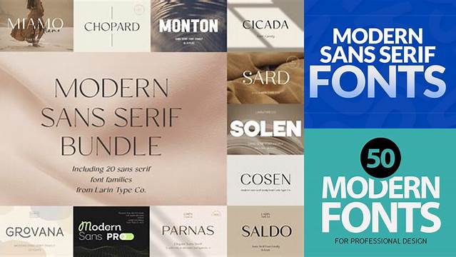 Modern Sans Serif Fonts: Clean & Contemporary Design